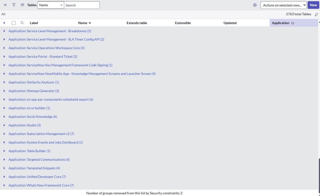 How to get Table lists included in Applications in... - ServiceNow ...