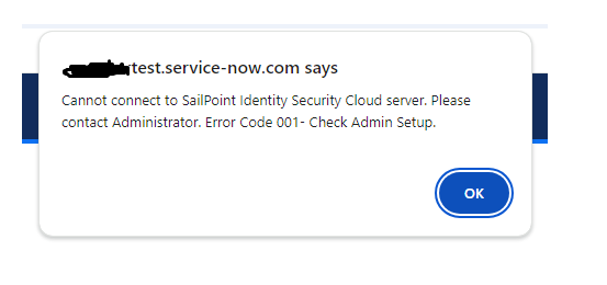 Getting connection error while trying to access Sa... - ServiceNow ...
