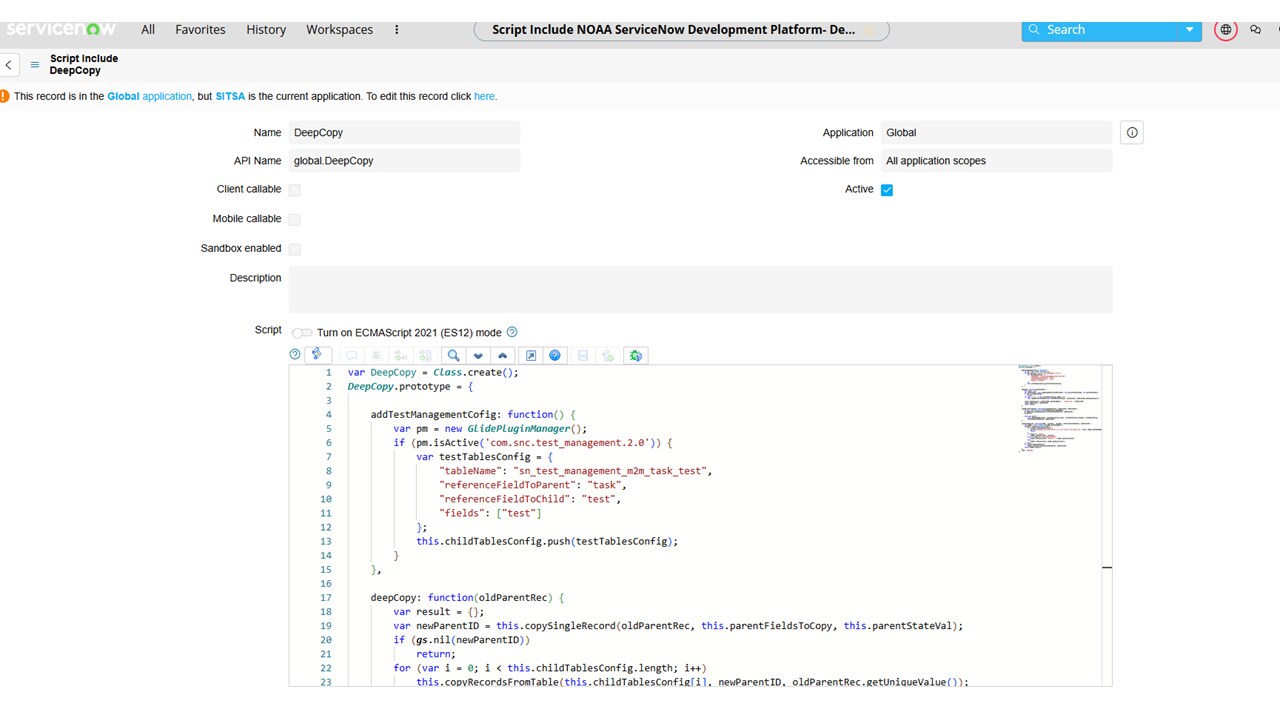 using Global.DeepCopy.copySingleRecord function in... - ServiceNow ...