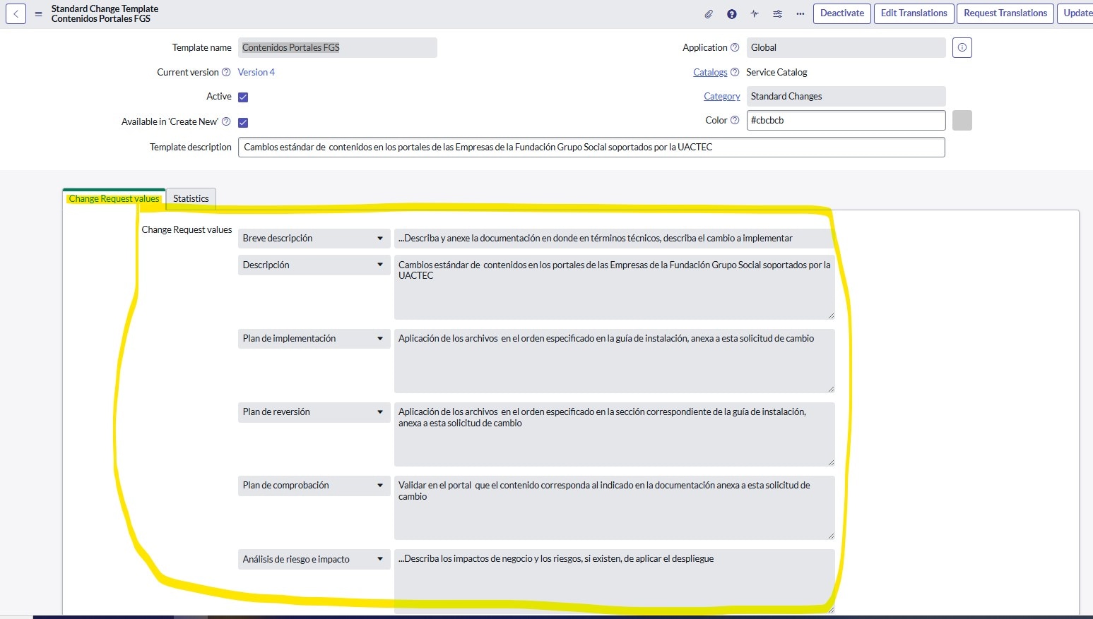 Solved: Re: Generates a report of standard change template ...