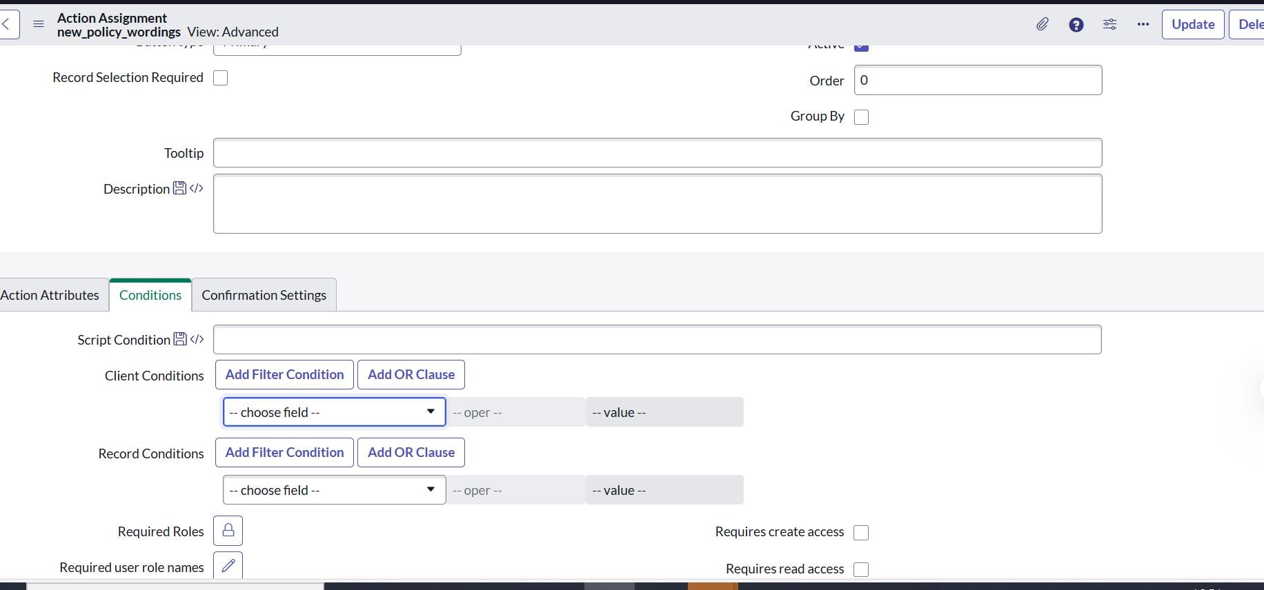 how to hide declarative action button based on rel... - ServiceNow Community