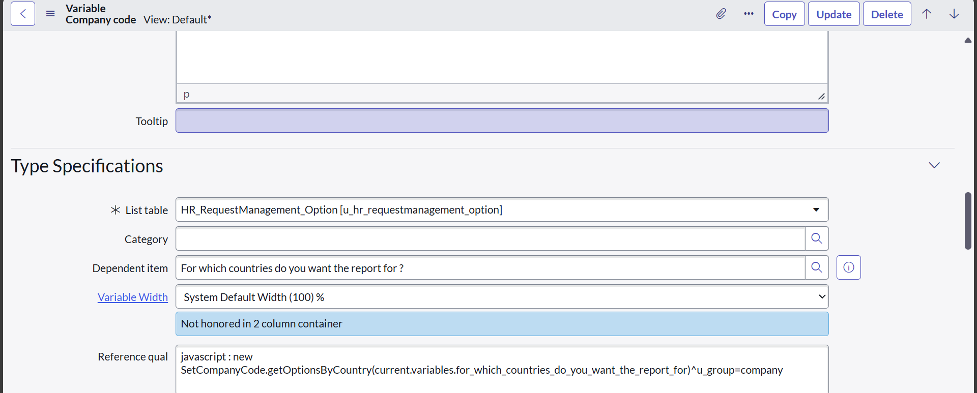 Solved: How the list Collector field dependent on another ...