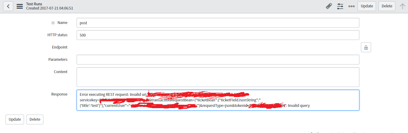Solved: 500 error in Rest API - ServiceNow Community