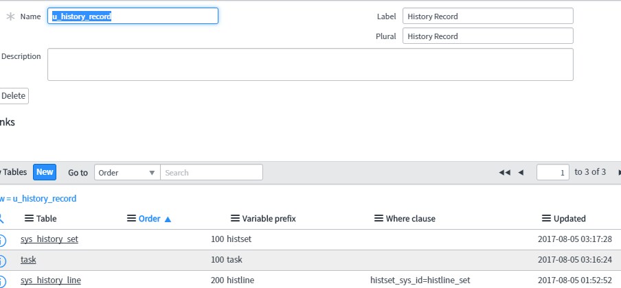 database view for history and record history table... - ServiceNow ...