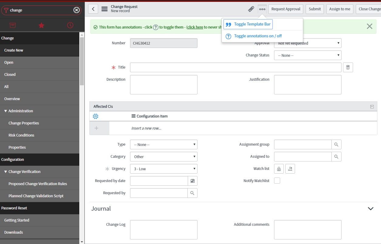 Solved: activate change request interceptor - ServiceNow Community
