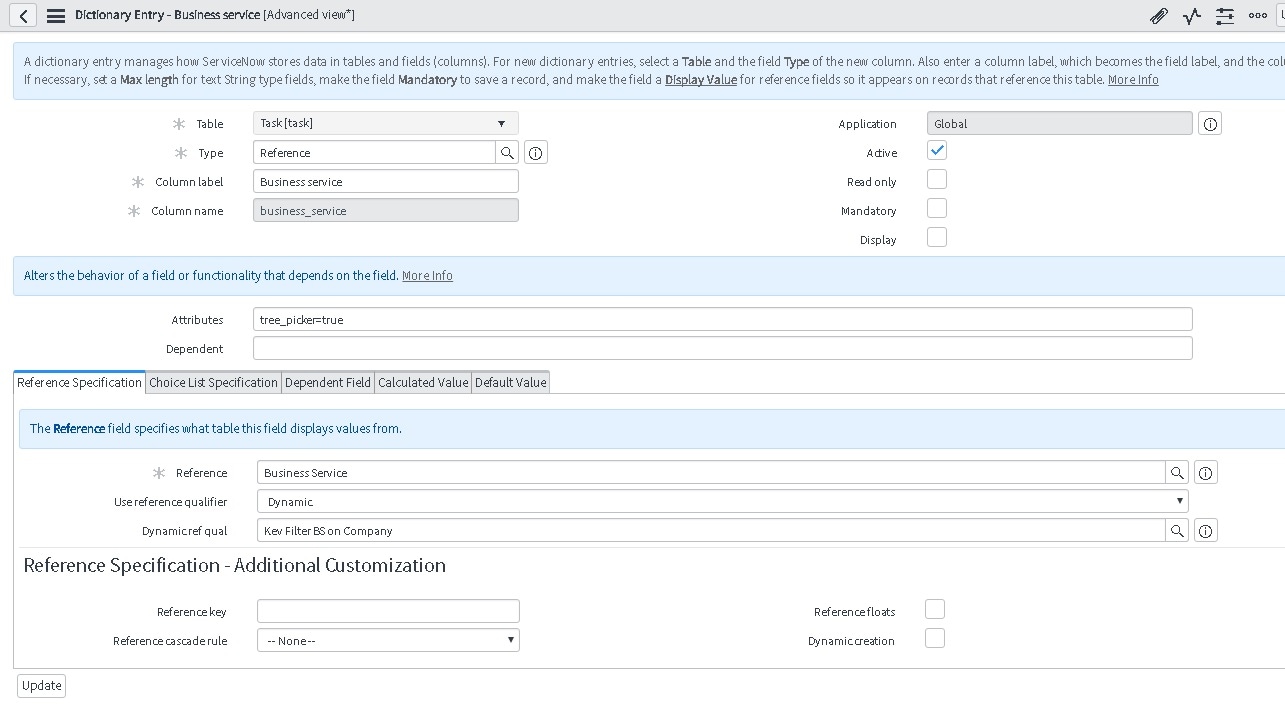 Solved: Dynamic Reference Qualifier - ServiceNow Community