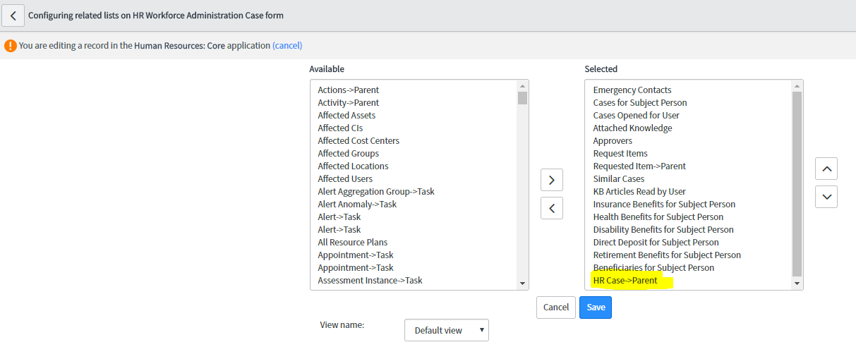 Solved: Parent/Child for HR Case - ServiceNow Community