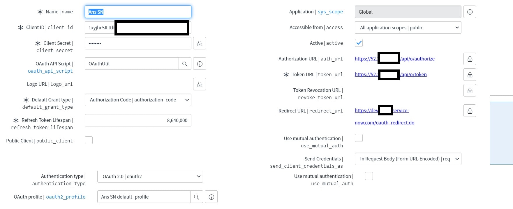 OAuth Token error in REST Message - ServiceNow Community