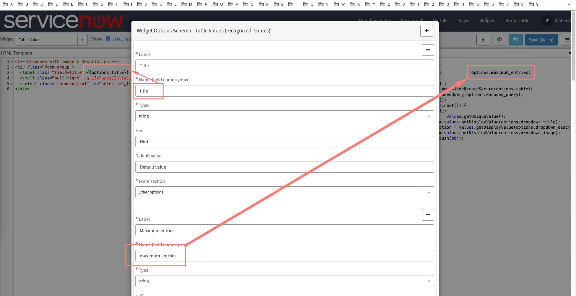 Solved: Instance options for Widget in Record producer ->... - ServiceNow Community
