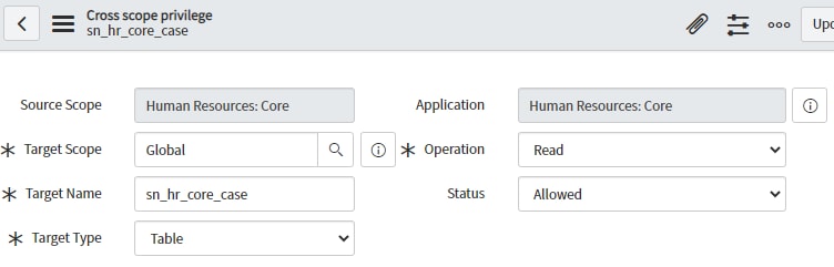 Solved: Read operation on table 'sn_hr_core_case' from sco ...