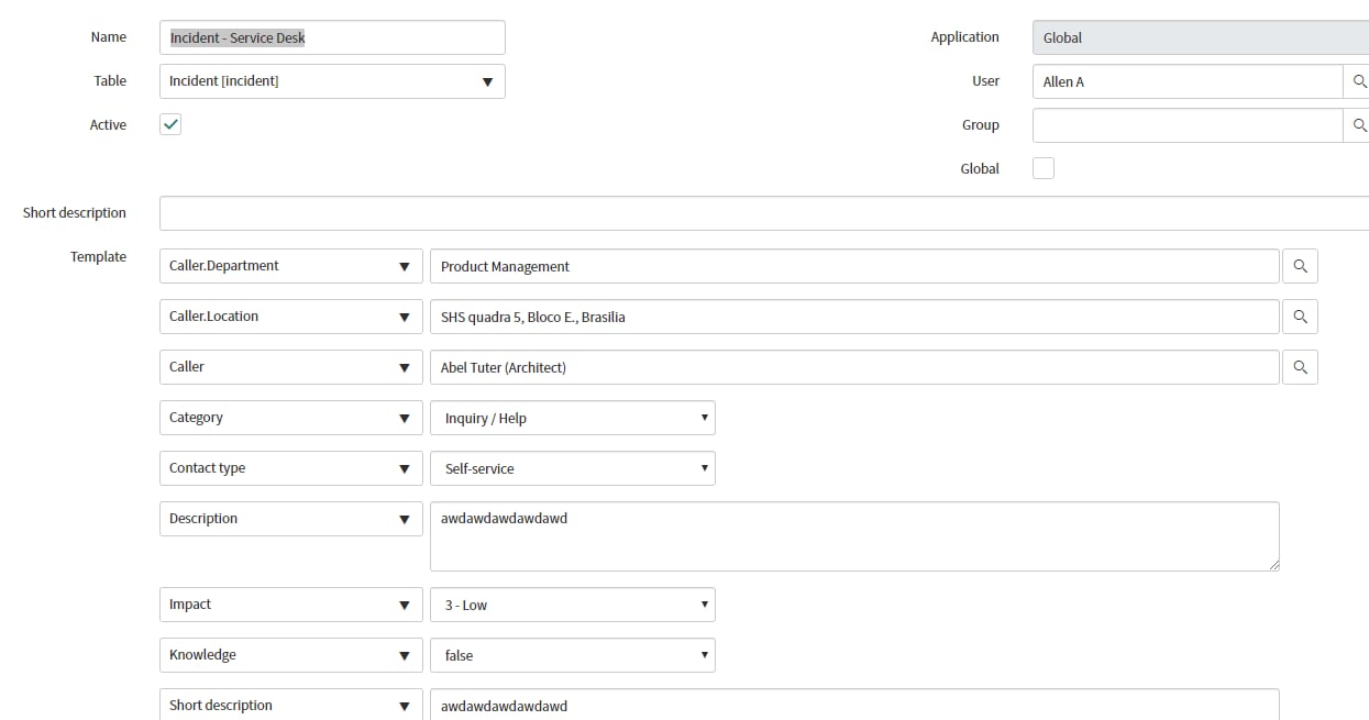 How to populate custom 'Template' field on inciden... - ServiceNow ...