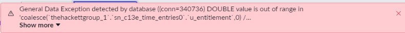 Solved: General Data Exception detected by database - DOUB ...