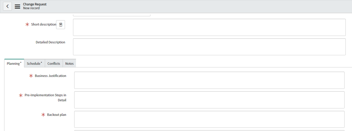 Add example text on Change Request form fields - ServiceNow Community