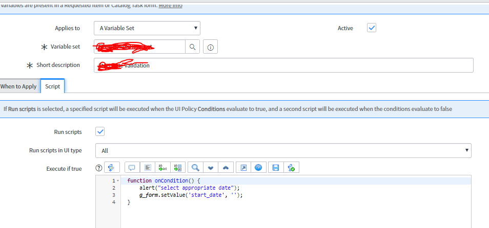 Date field Validation to restrict selecting past d... - ServiceNow ...