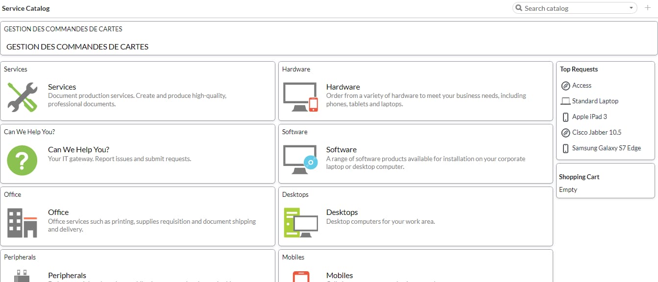 Open Service Catalog in the backend with a view li... - ServiceNow ...