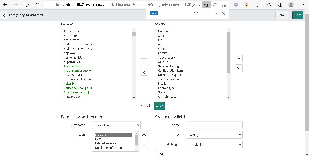 Solved: Why sys_id field is not visble in list level and f ...