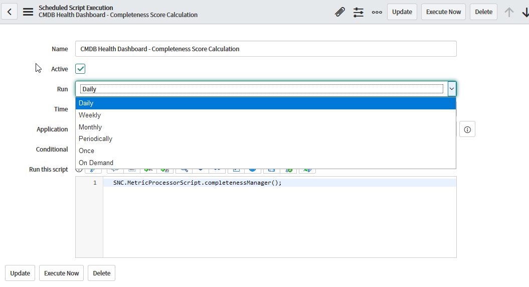 Solved: Configure schedule CMDB health dashboard job - ServiceNow Community