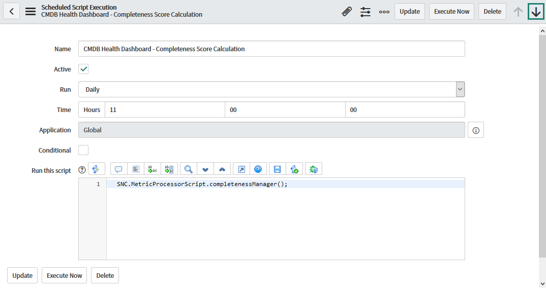 Solved: Configure schedule CMDB health dashboard job - ServiceNow Community