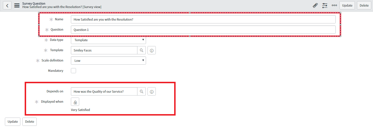 Solved: Dependency between survey categories - ServiceNow Community