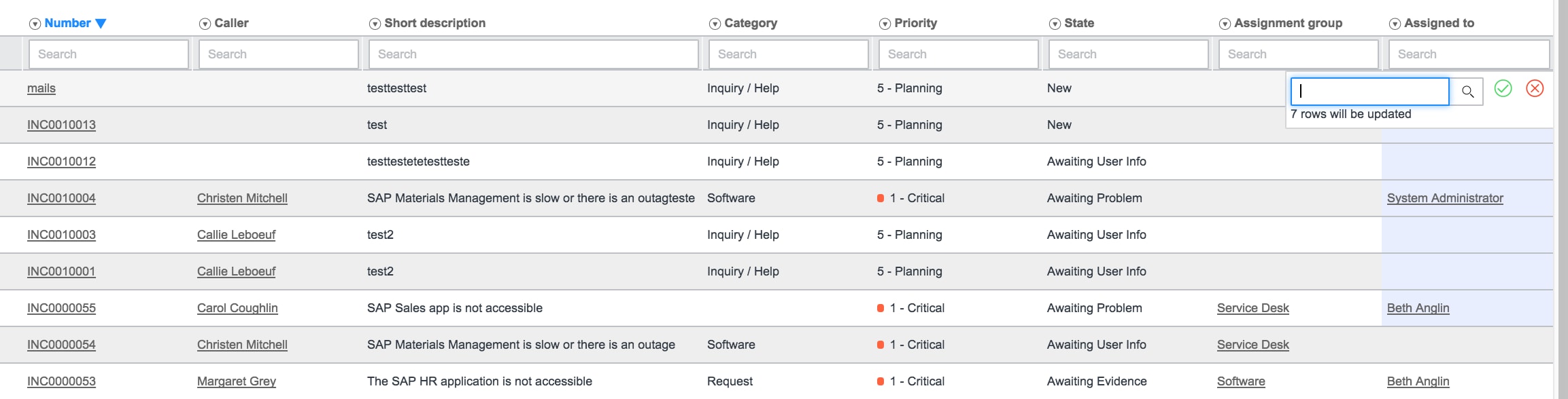 Solved: Assign multiple tickets - ServiceNow Community