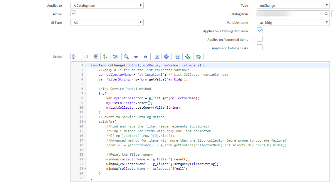 Solved: Can you filter a list collector using a catalog cl ...