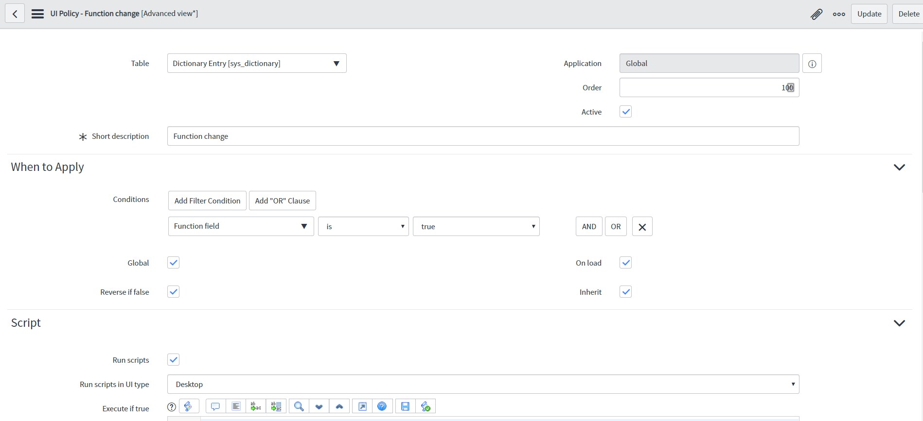 Solved: Function Field Checkbox Missing - ServiceNow Community