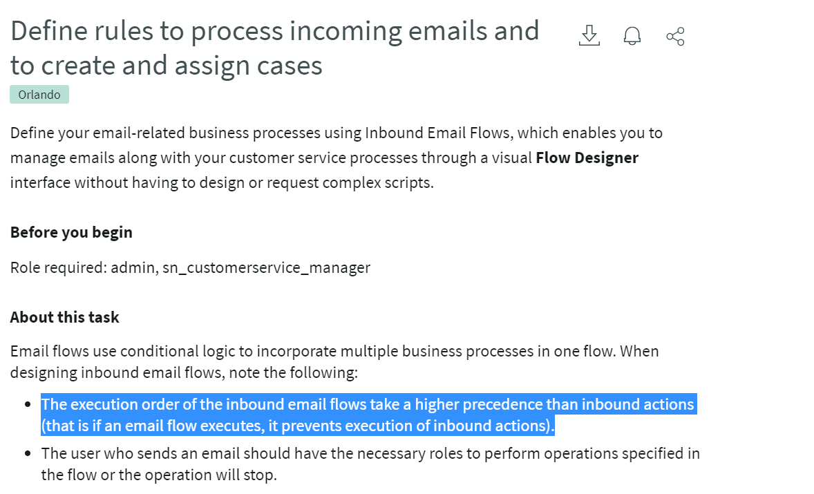 Solved: Inbound Email Action vs Inbound Email Flow - ServiceNow Community