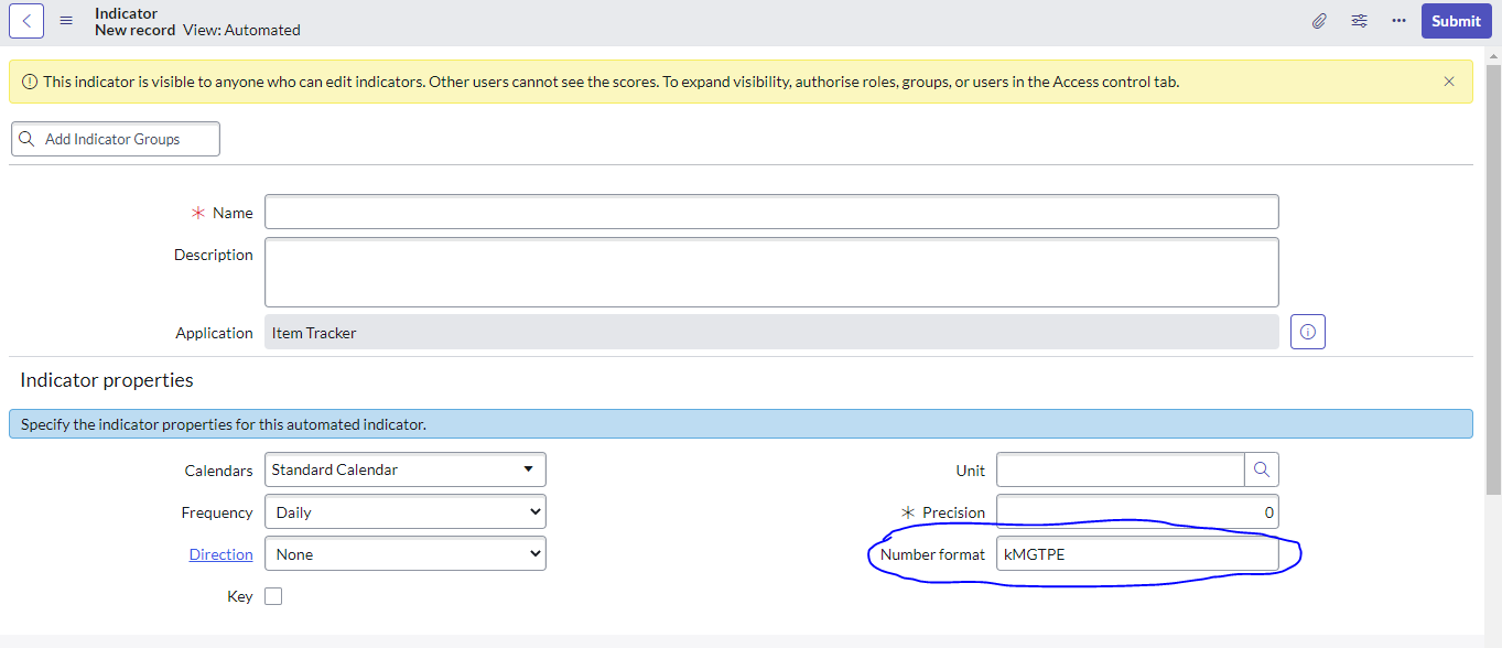 Number Format field in Indicator form - ServiceNow Community
