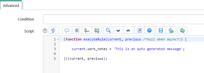 Solved: Re: How do you automatically add a work notes to a ...