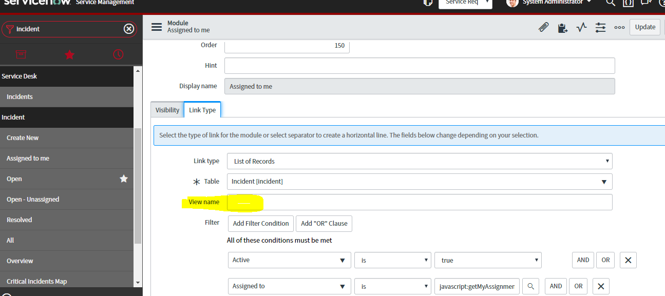Solved: Null view (incident context menu) for newly create ...