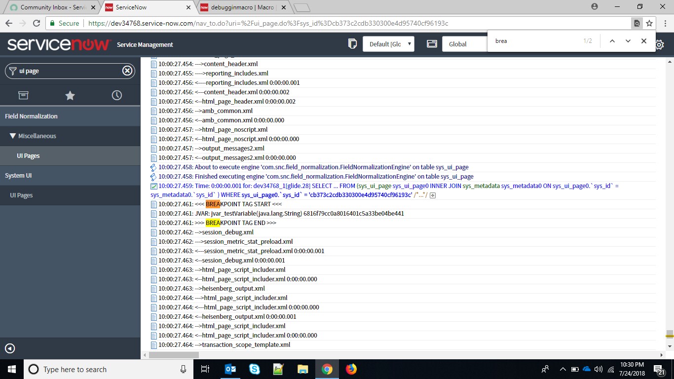 Solved: UI Macro Debug - ServiceNow Community