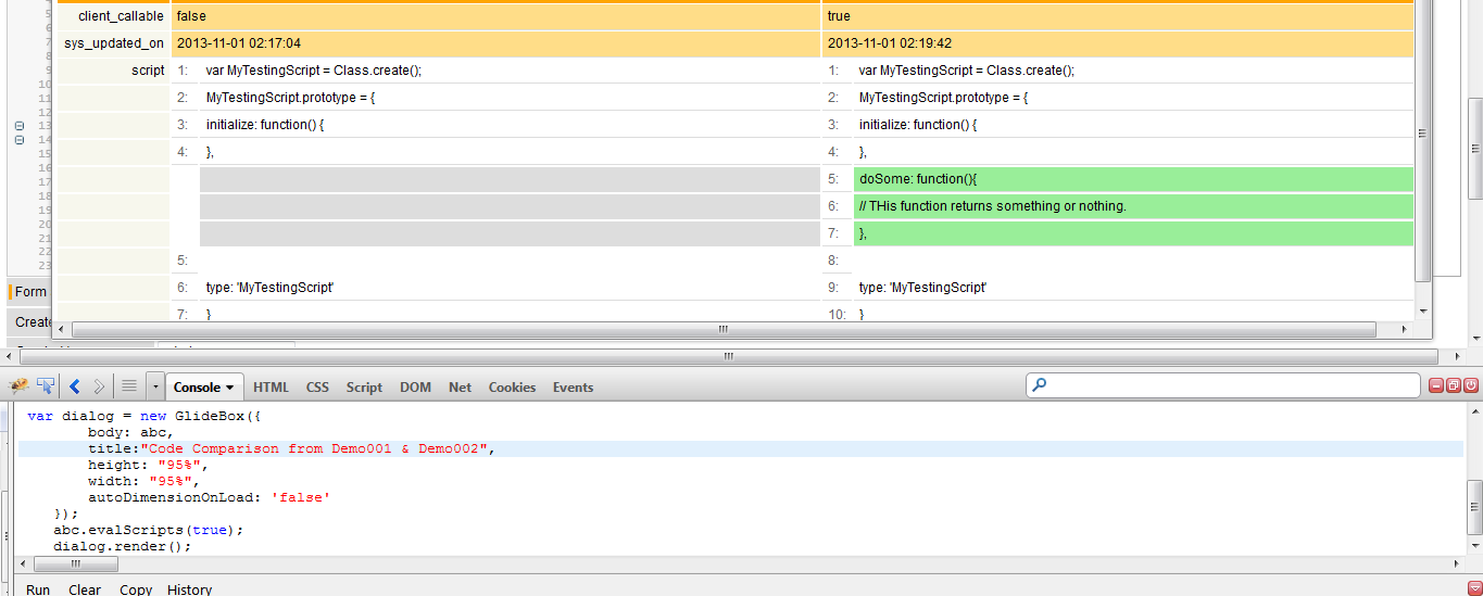 Compare your code across Instances/Environments !! - ServiceNow Community