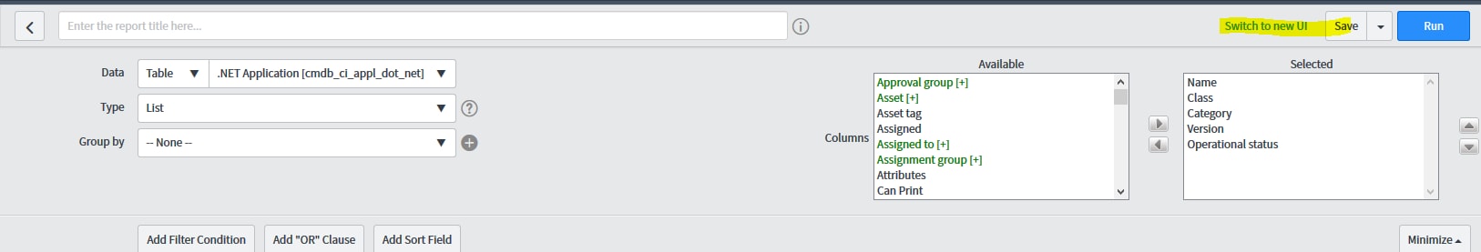 Switch to Classic UI - ServiceNow Community