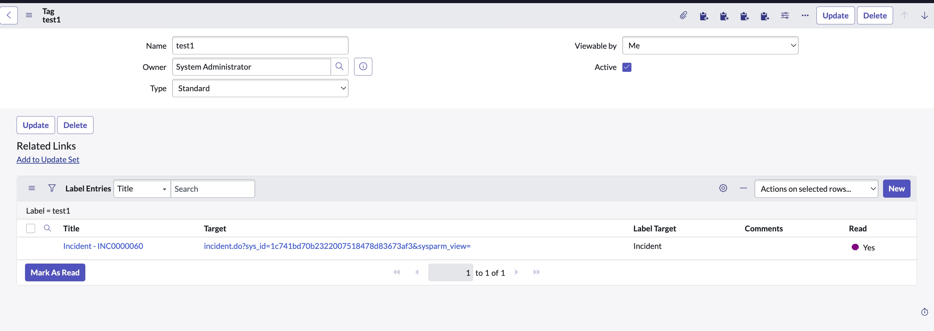Tags - appears as a field but is not defined on th... - ServiceNow ...