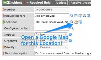 Solved: Google map in the Location of Incident - ServiceNow Community