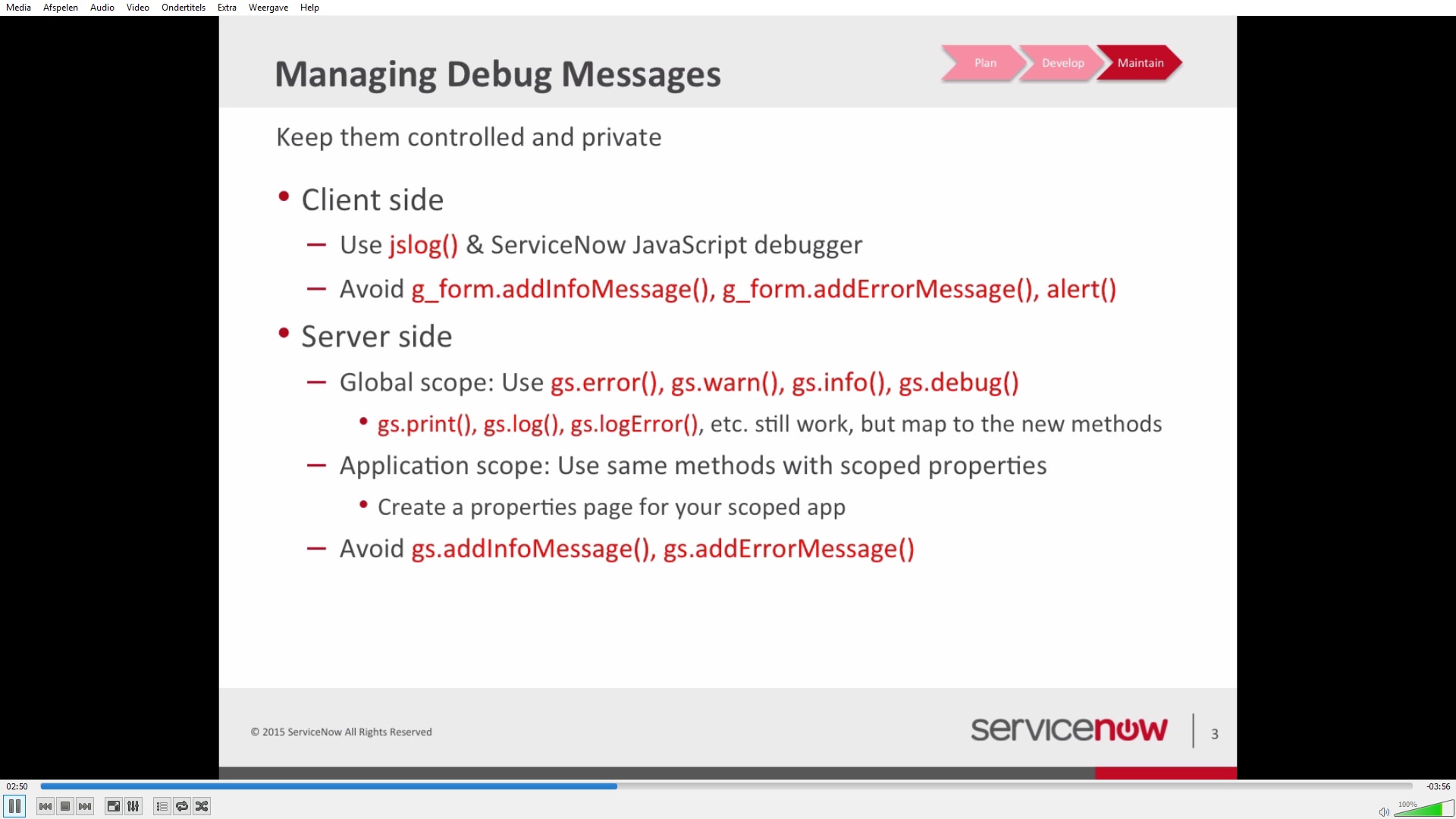 gs warn/error/info compared to gs log - ServiceNow Community