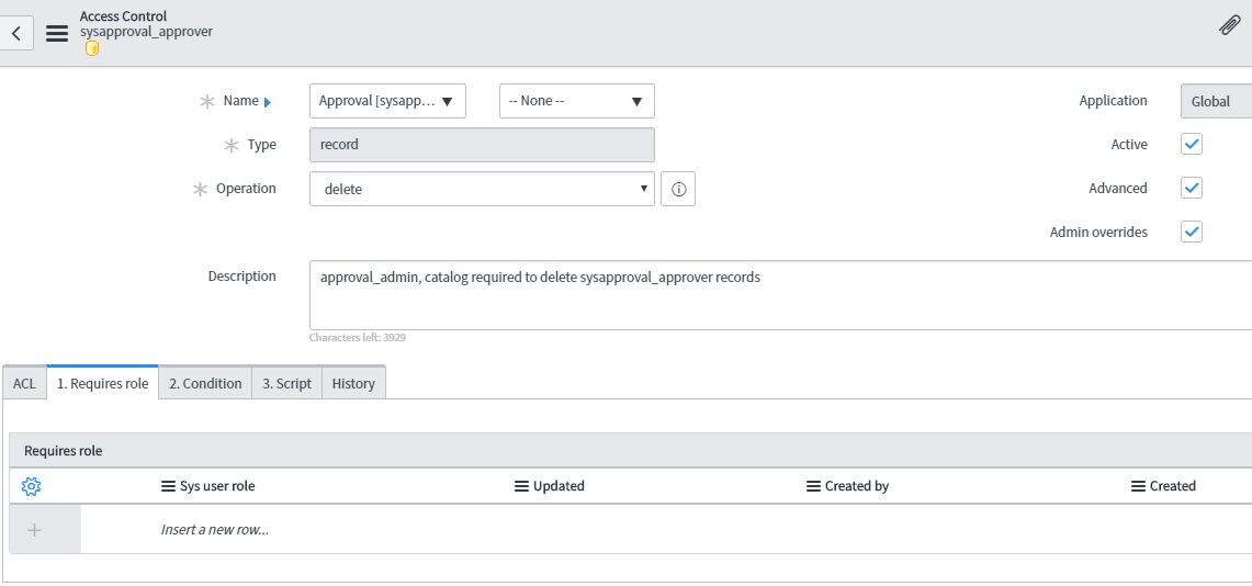 Solved: ACL for approval action - ServiceNow Community