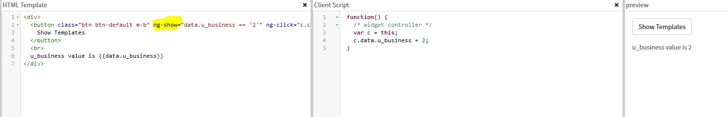 Solved: How to use "ng-if" to show a widget on a record pr... - ServiceNow Community
