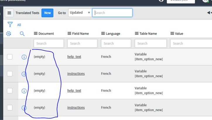 Solved: When using Import set to register translated text ...