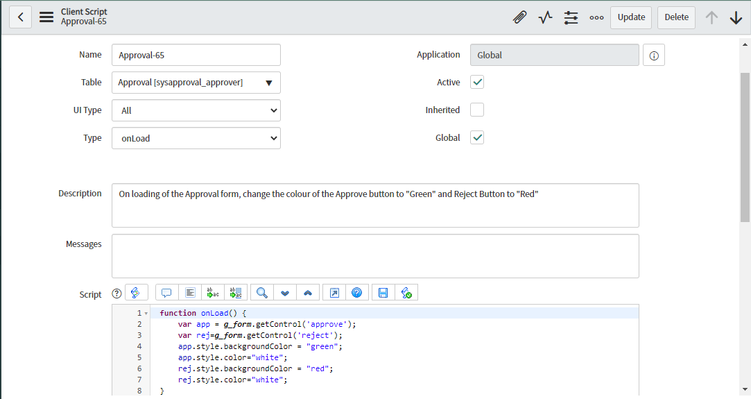 reject button color code
