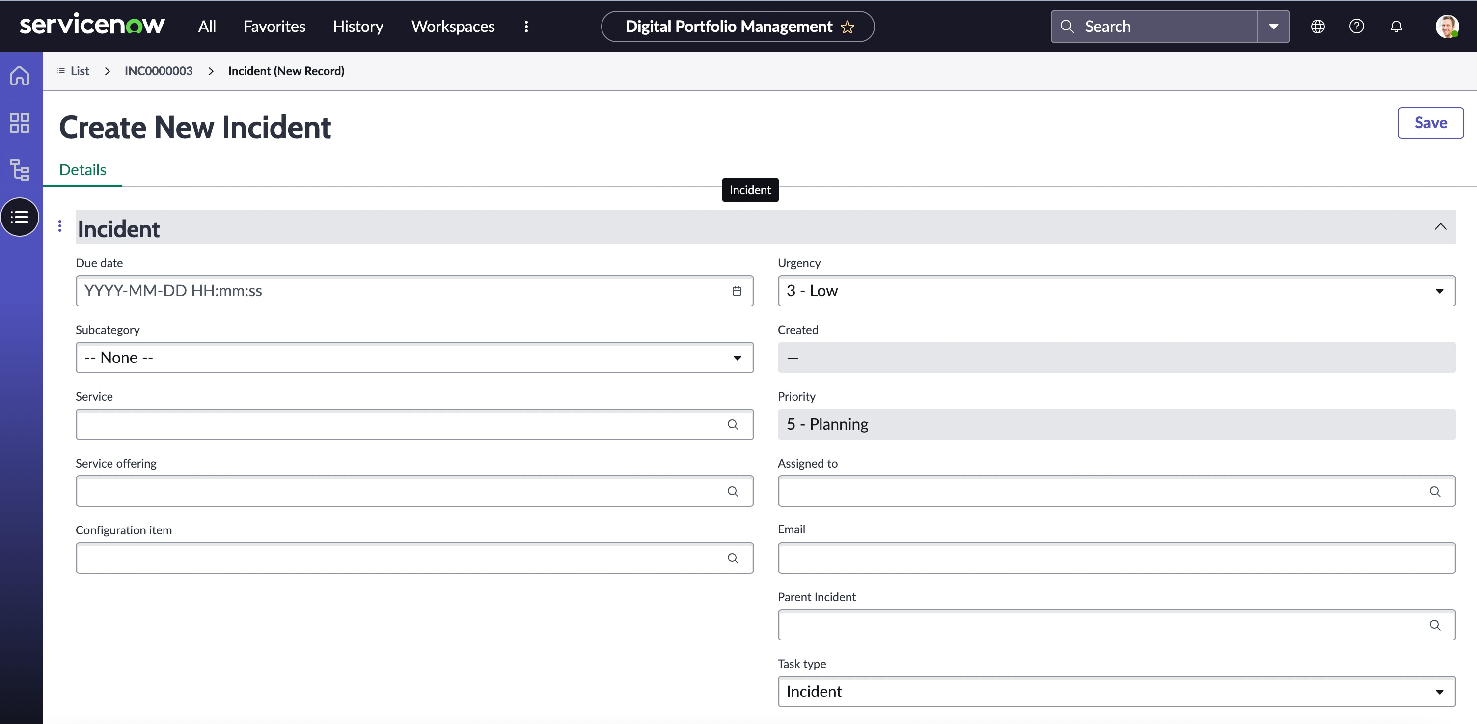 Create New record from Related list in Digital Por... - ServiceNow Community