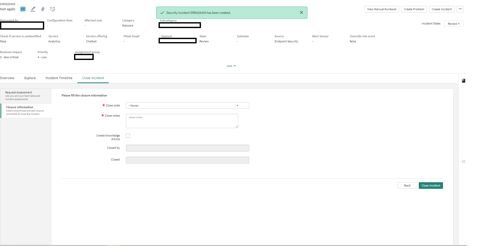 Solved: Configure Security Incident (New UI) Workspace - ServiceNow ...