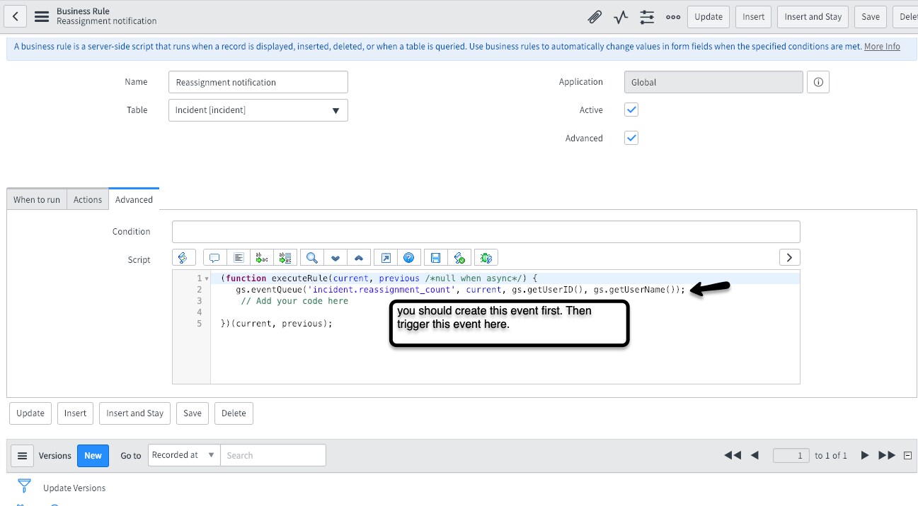 Setup email notification using Business rule. - ServiceNow Community
