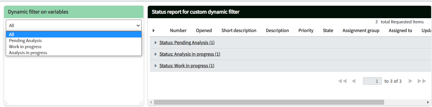 Custom Interactive filter based on Catalog item va... - ServiceNow ...