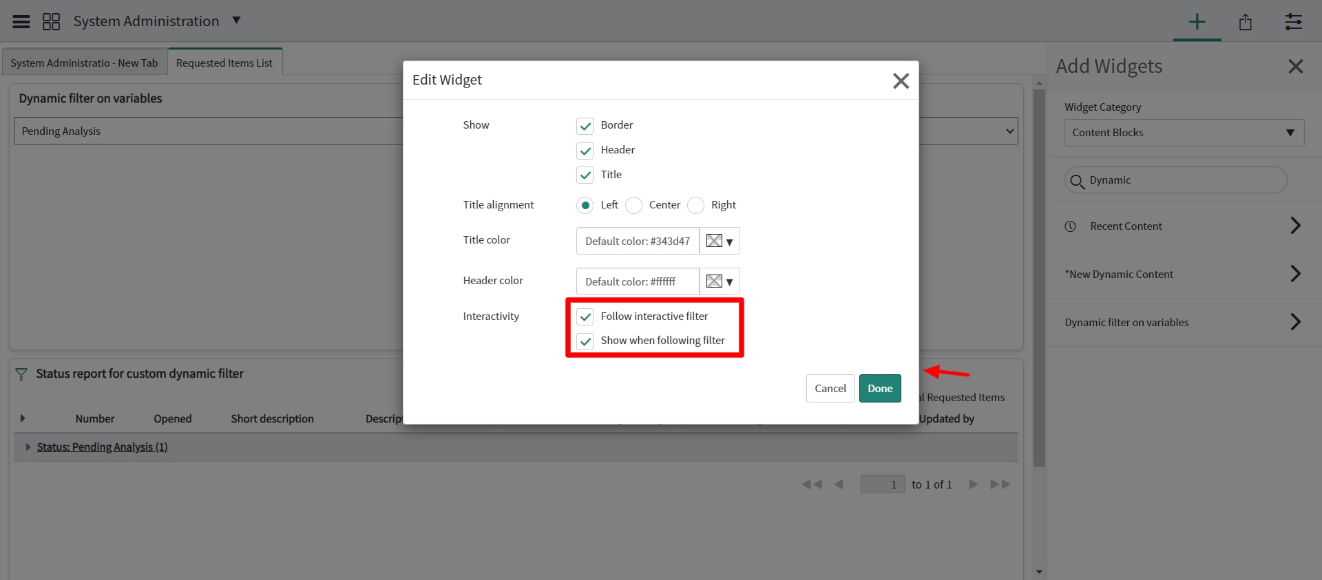 Custom Interactive filter based on Catalog item va... - ServiceNow ...