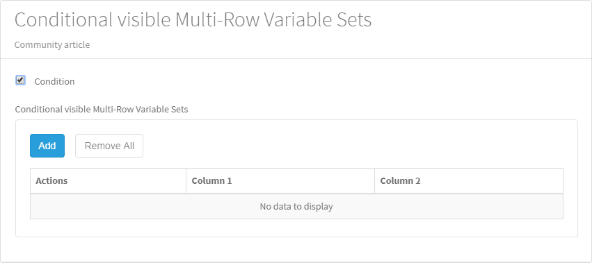Conditional visible Multi-Row Variable Set - ServiceNow Community