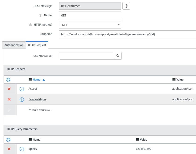 REST Integration with Dell Tech Direct - ServiceNow Community