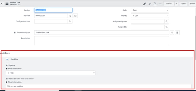 Variable editor on child task(other than catalog t... - ServiceNow ...