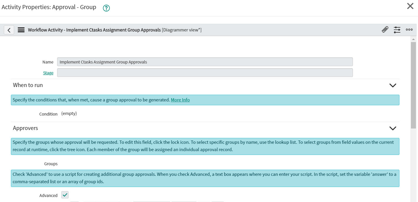 Adding Assignment Group or Approval Group from Cha... - ServiceNow ...