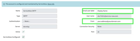 Configuring a custom email address for outbound an... - ServiceNow ...